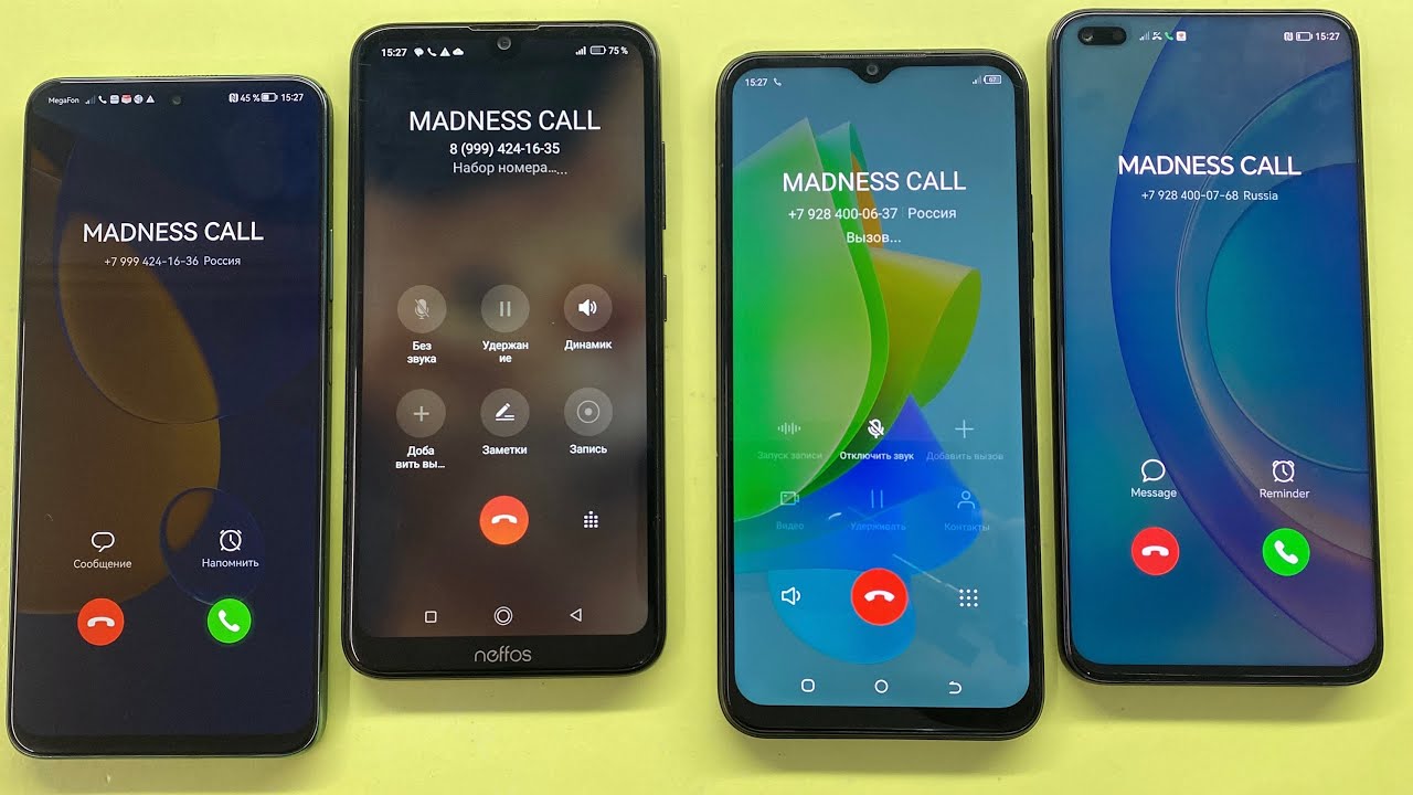Incoming Call Huawei Nova Y90 Vs Honor 50 Lite & TECNO BE8 Vs Neffos ...