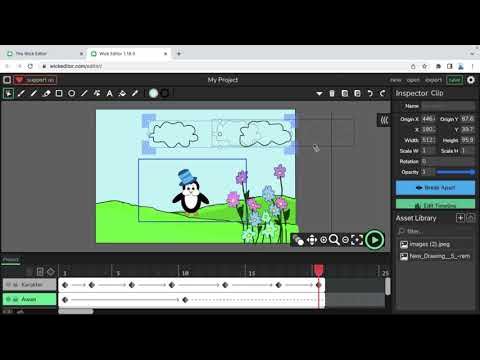 Mengedit animasi sederhana menggunakan Wick Editor - YouTube