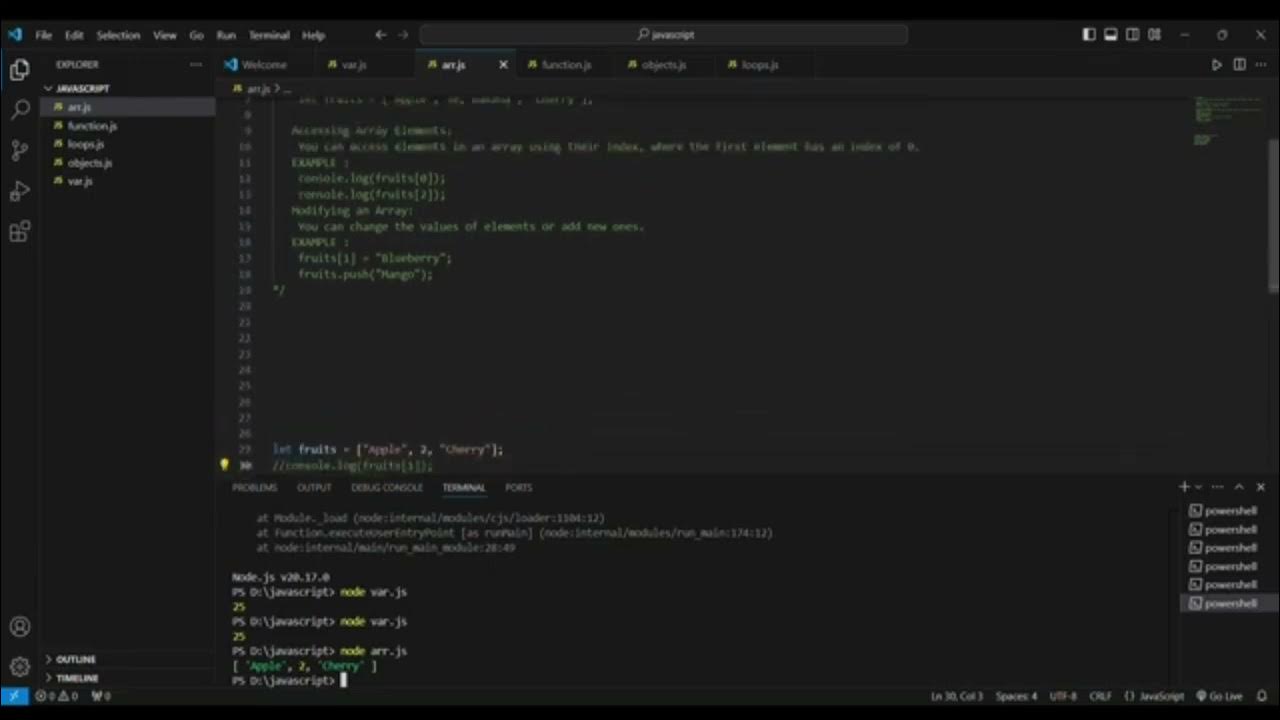 JavaScript assignment explanation - YouTube