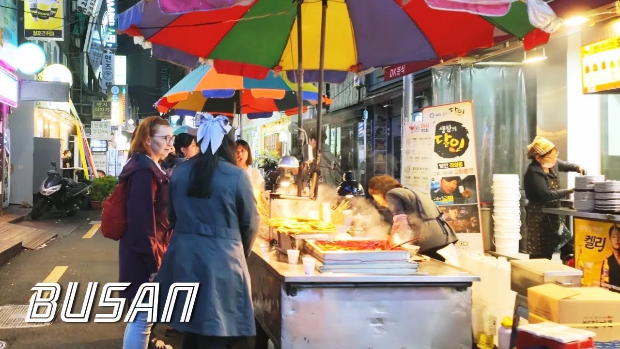 Walking the streets of Seomyeon, Busan at night | Busan walking tour ...