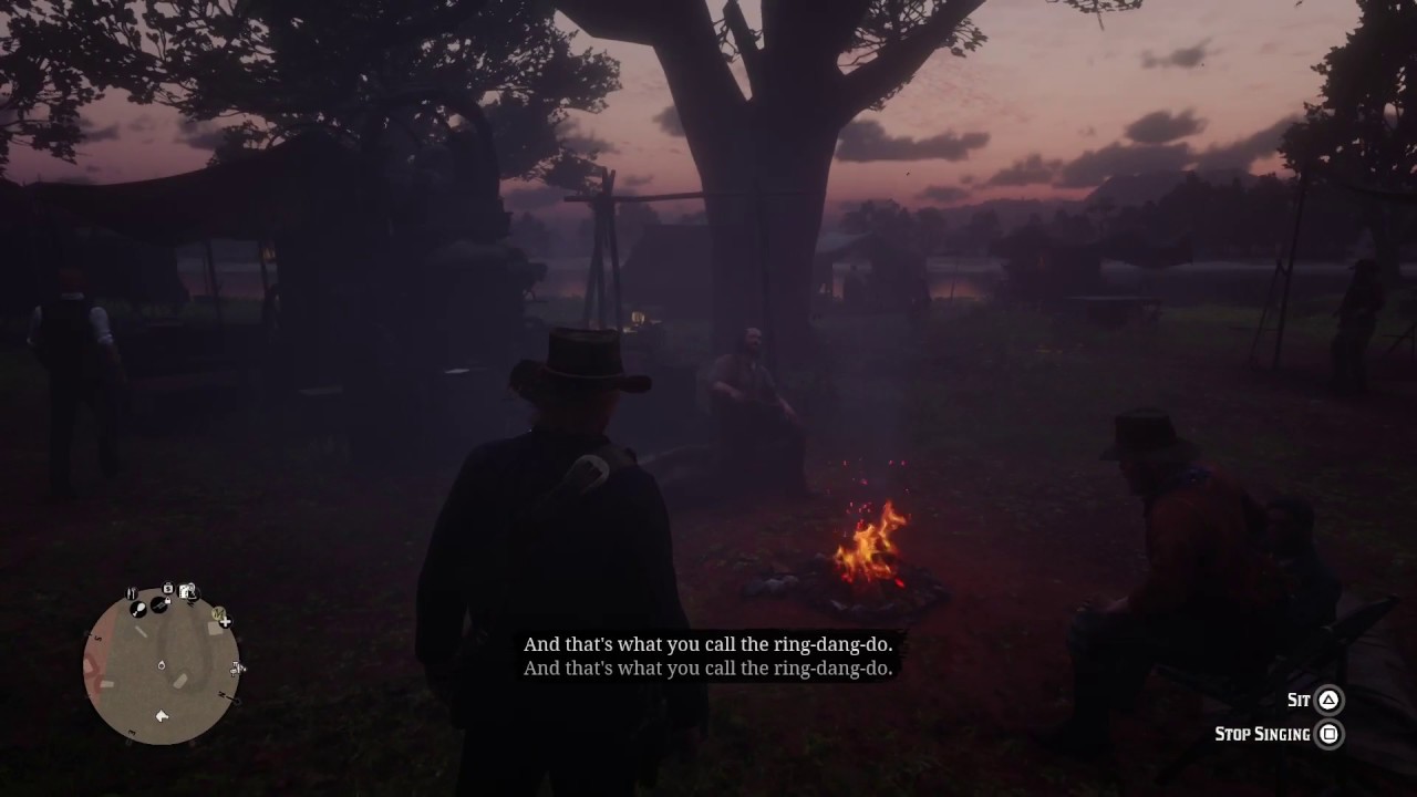 Red Dead Redemption 2 - Arthur Singing With The Gang At The Campfire ...