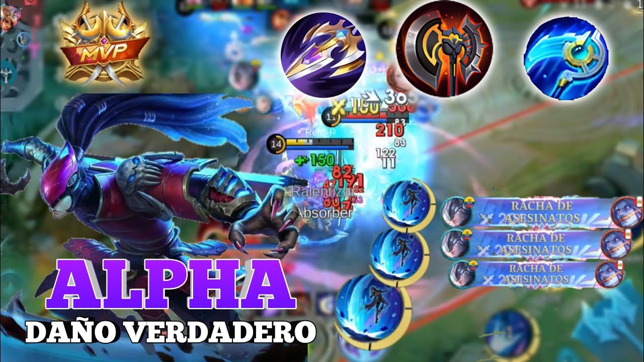 BUILD DE ALPHA|DAÑO VERDADERO SOSTENIDO y aguante|Mobile Legends Bang ...
