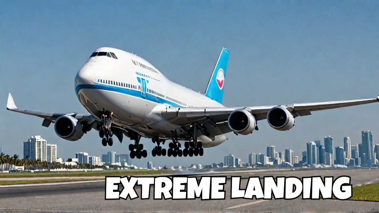 EXTREME Boeing 747 Lufthansa Landing at Miami Airport (2024) - YouTube