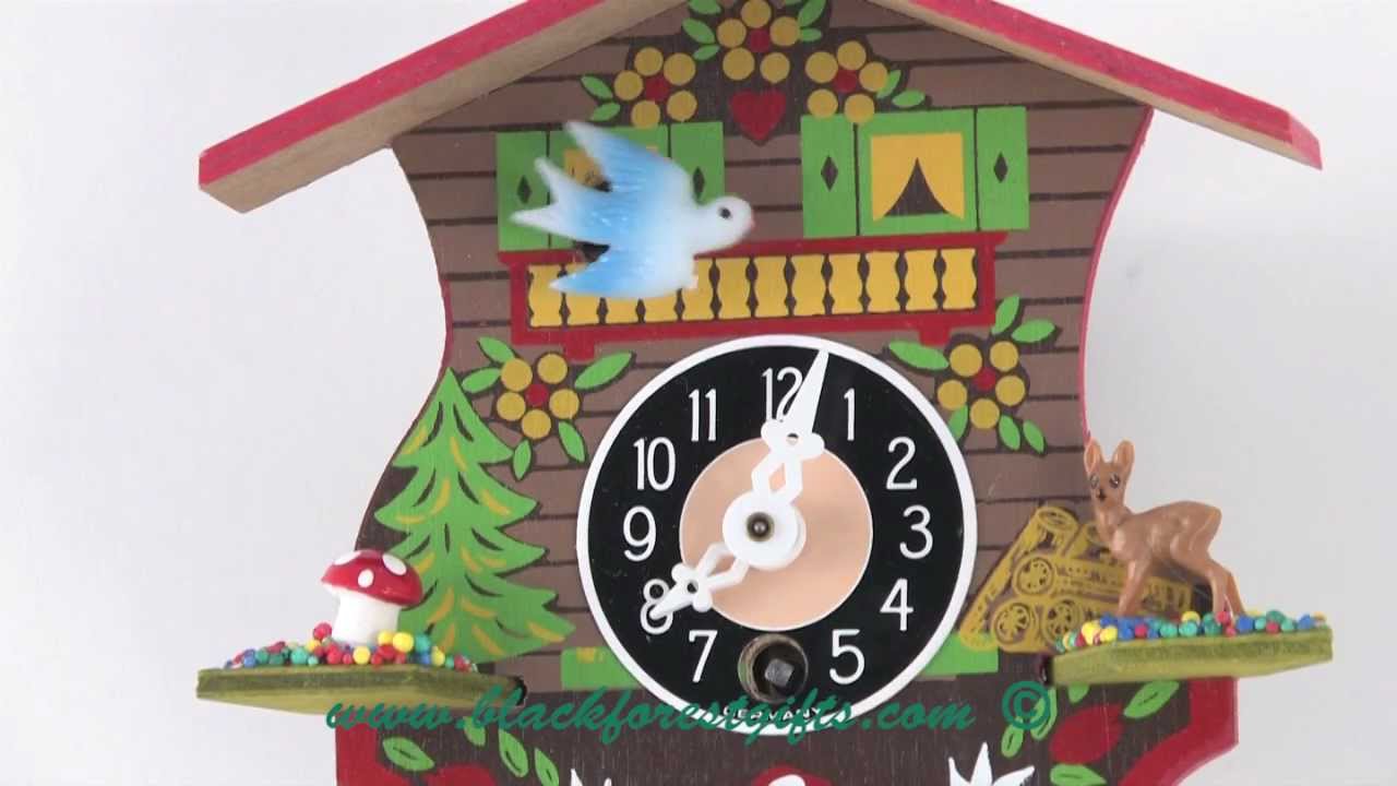 110s Bouncing Girl Miniature Mechanical Clock from Germany - YouTube