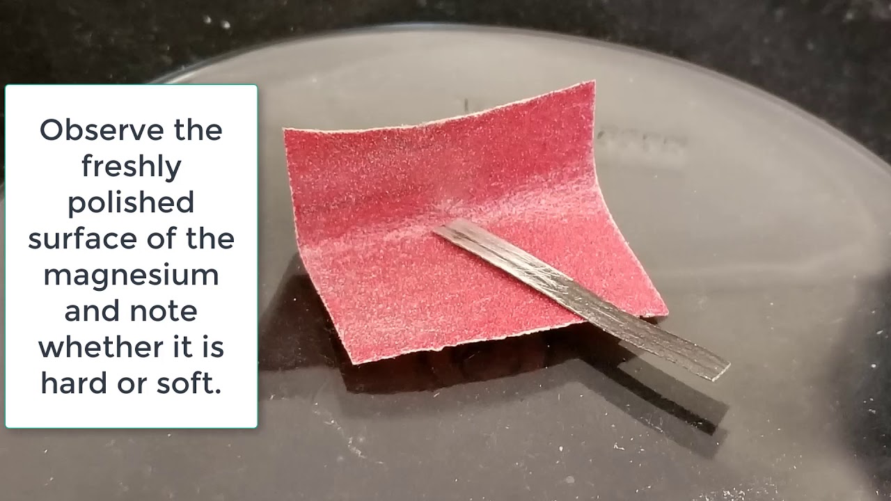 Observations of Magnesium Metal and Reactivity in Water - YouTube