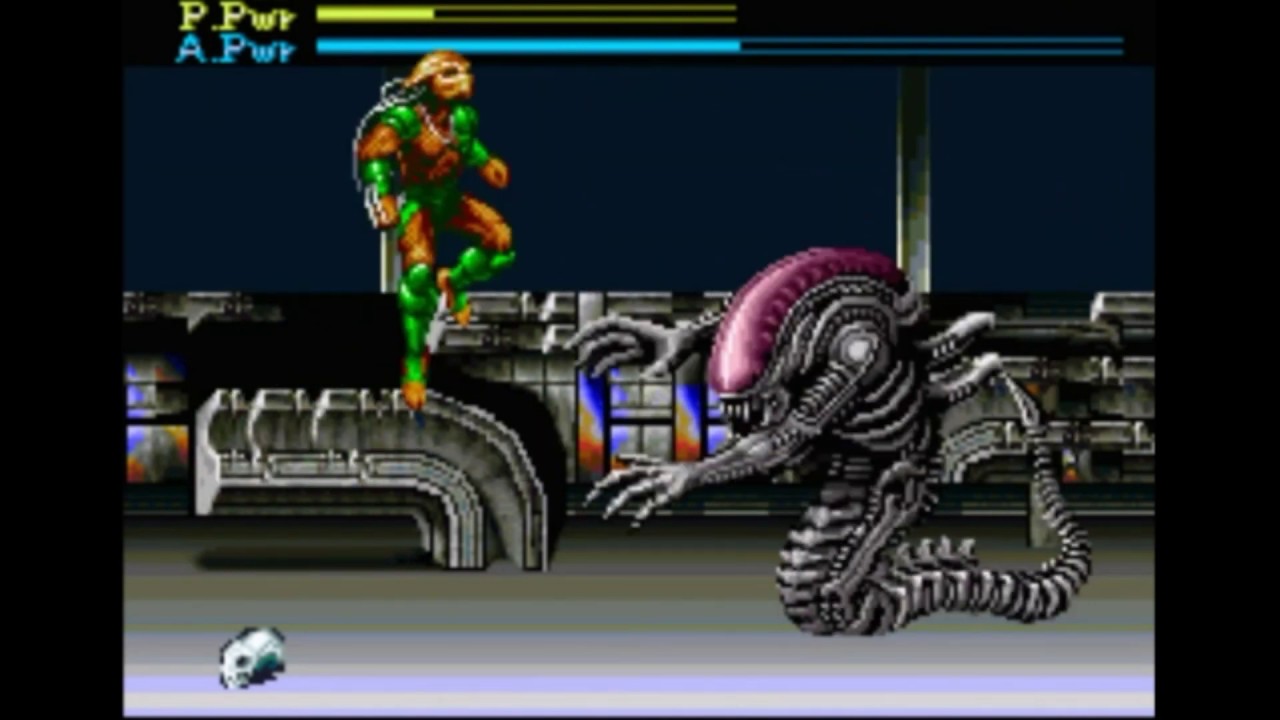 Super Nintendo (Snes) 16-bit Aliens vs Predator Мультик-Заставка, Битва ...