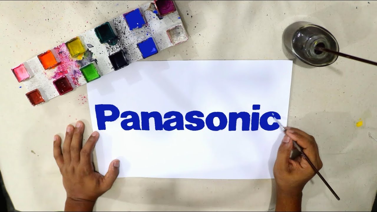 How to draw the Panasonic logo - YouTube