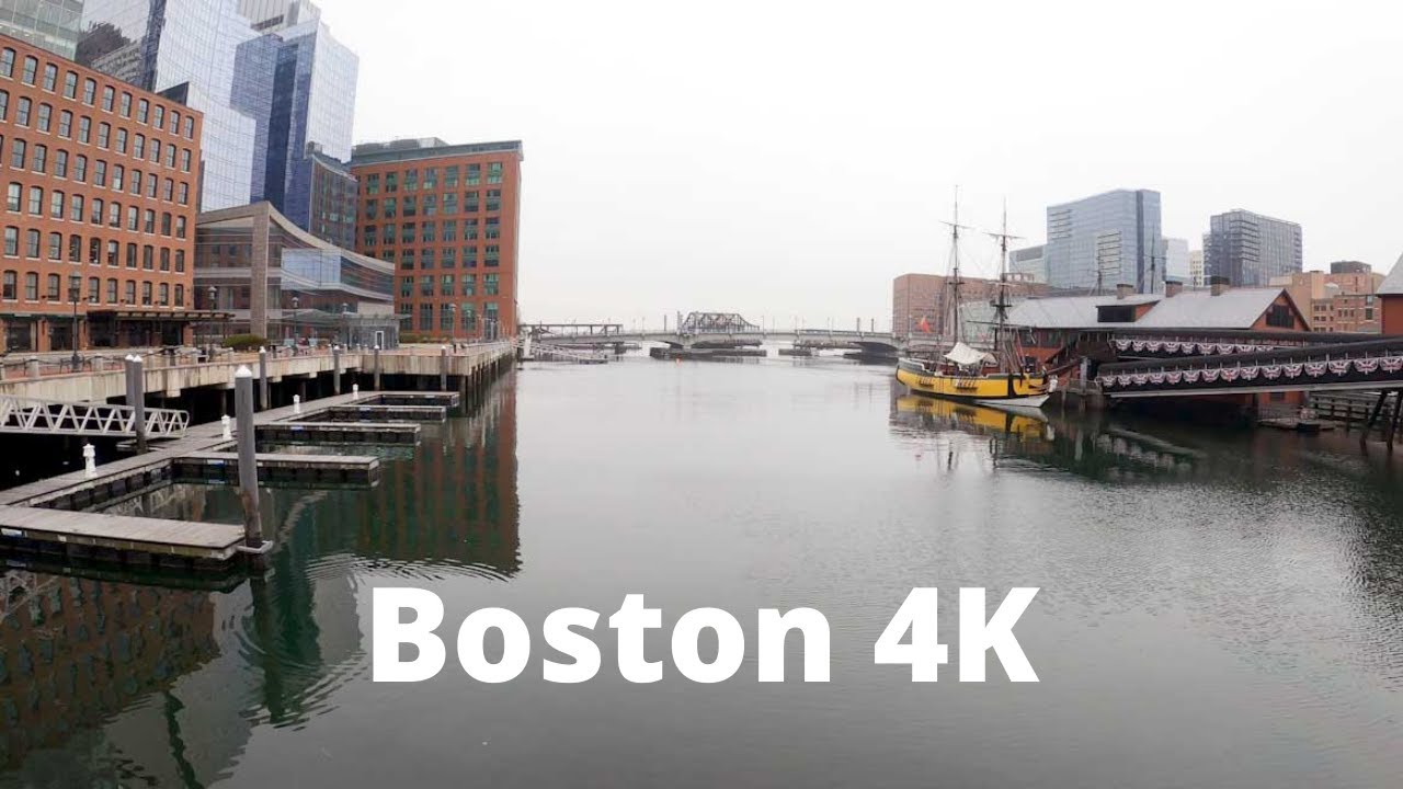 Boston Walking Tour 4K - Waterfront Walk Along Boston Harbor - YouTube