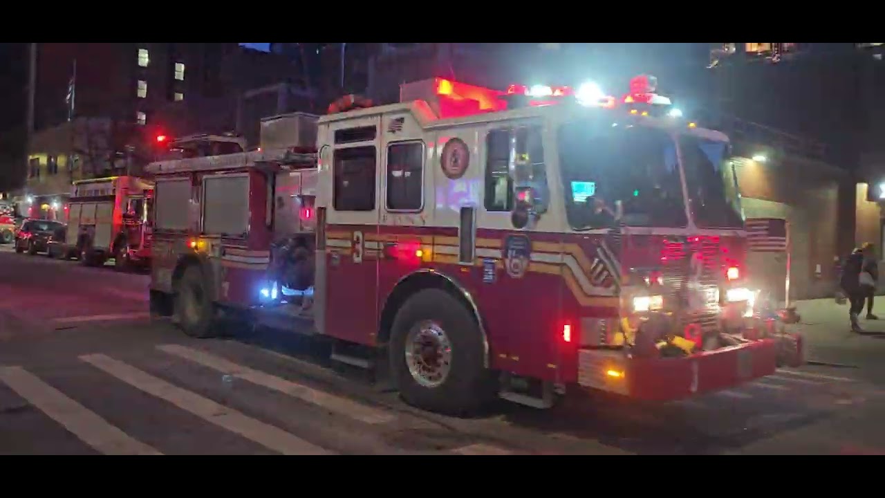 FDNY Engine 3 Responding Across 7th Ave In Midtown, Manhattan, New York ...