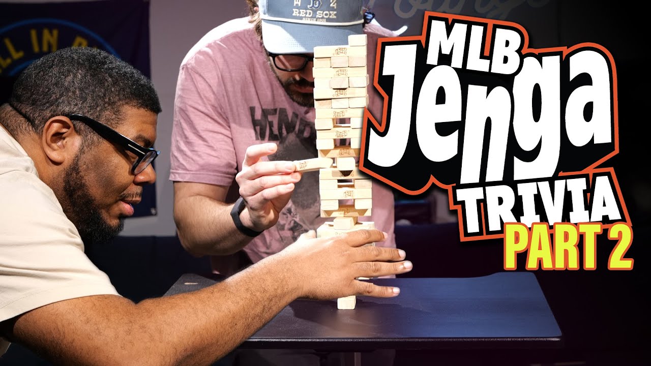 Who will make the tower fall?! | MLB Jenga Trivia pt: 2 - YouTube