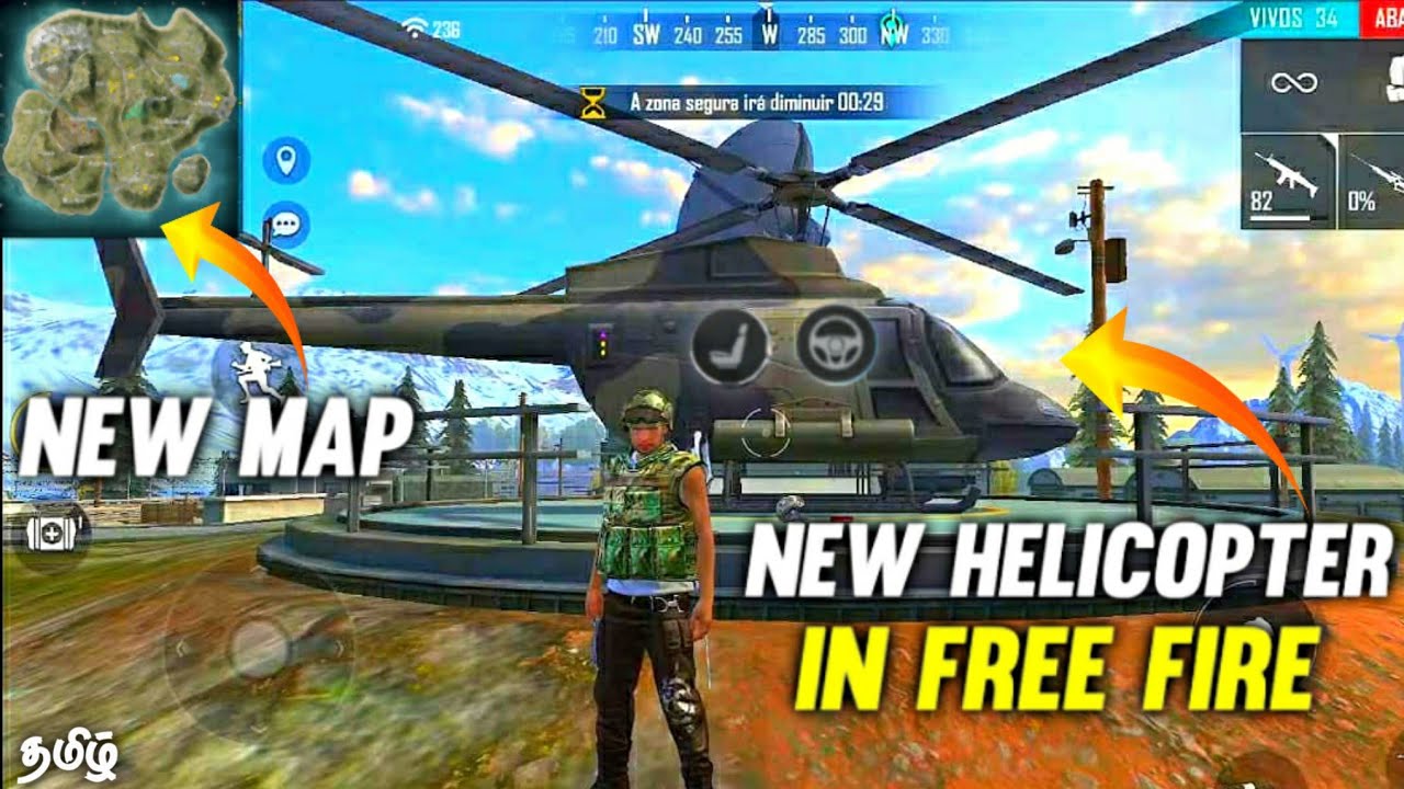 Free Fire Helicopter New Map Update | New shangri La Full Map Game Play ...