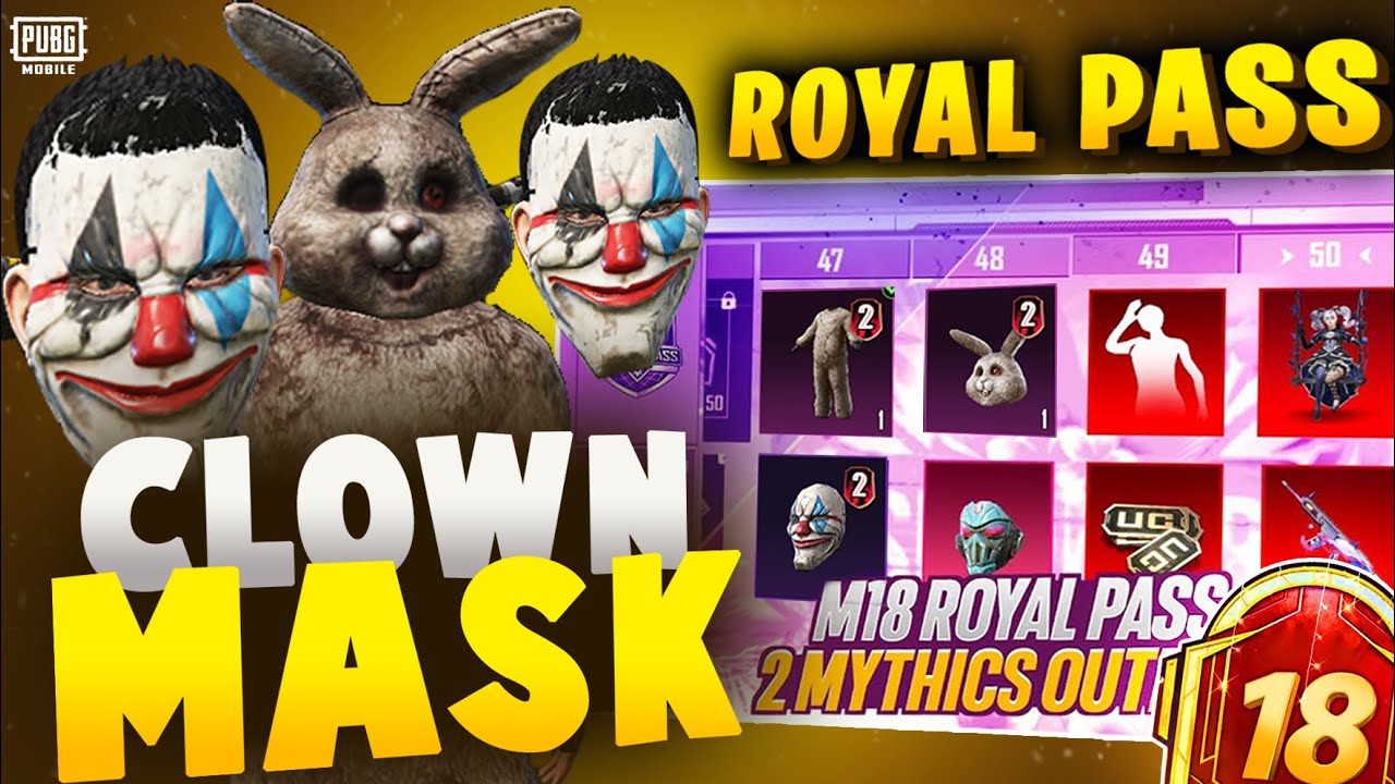 M18 ROYAL PASS REDEEM REWARDS | CLOWN MASK | BUNNY SUIT | OLD RARE ...