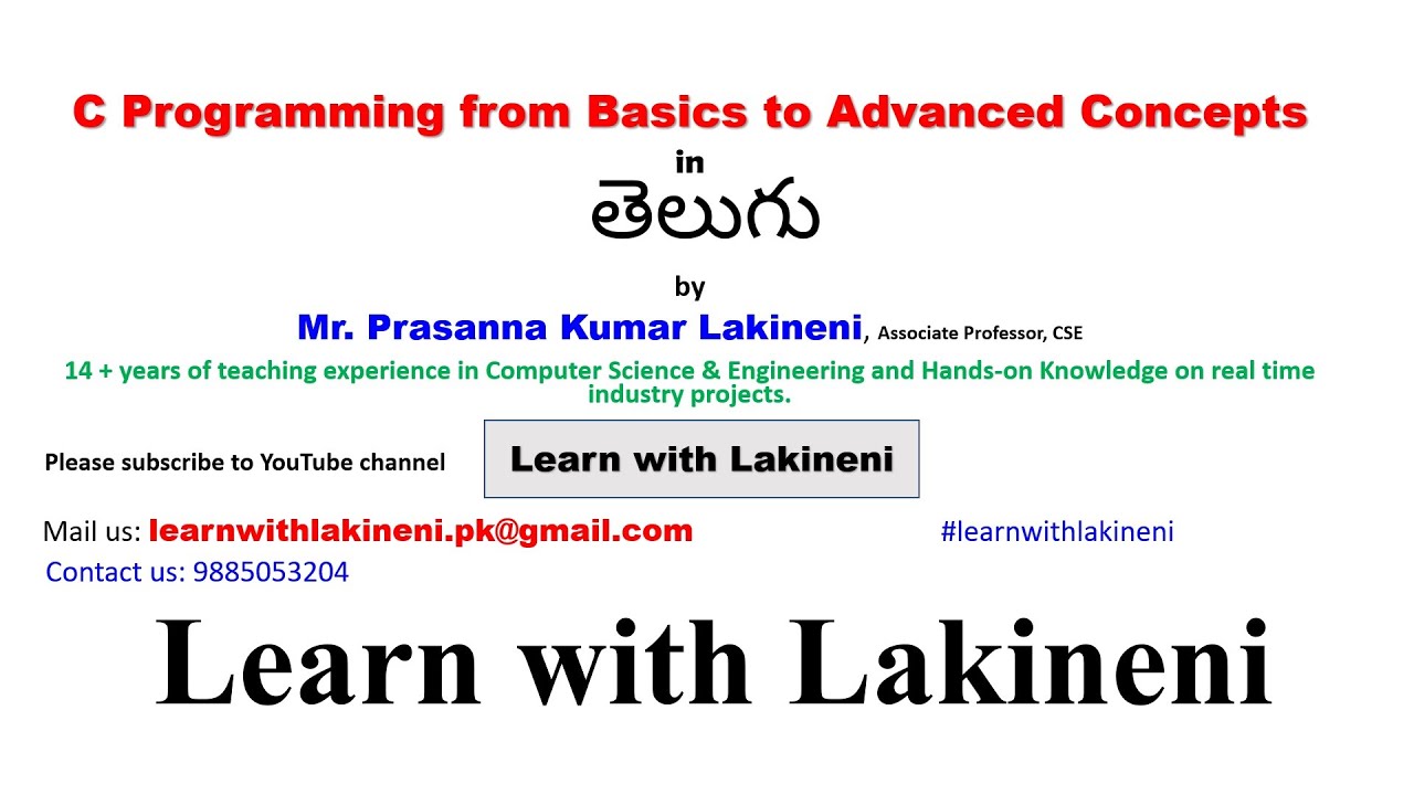 C Programming Tutorials Part-6 in Telugu+English(Structure of a C Program)|JNTUK|# ...