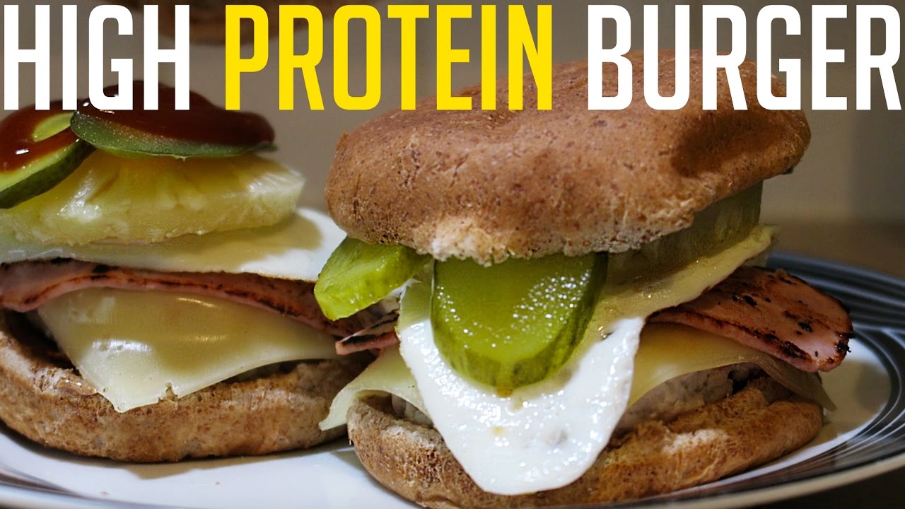 HIGH Protein Burger (IIFYM) - YouTube