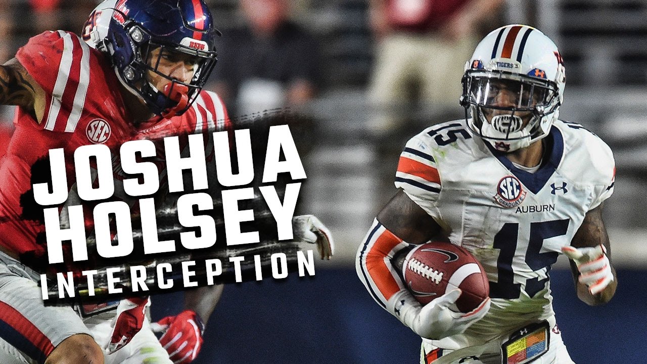 Joshua Holsey intercepts Chad Kelly's pass to help seal Auburn's win ...