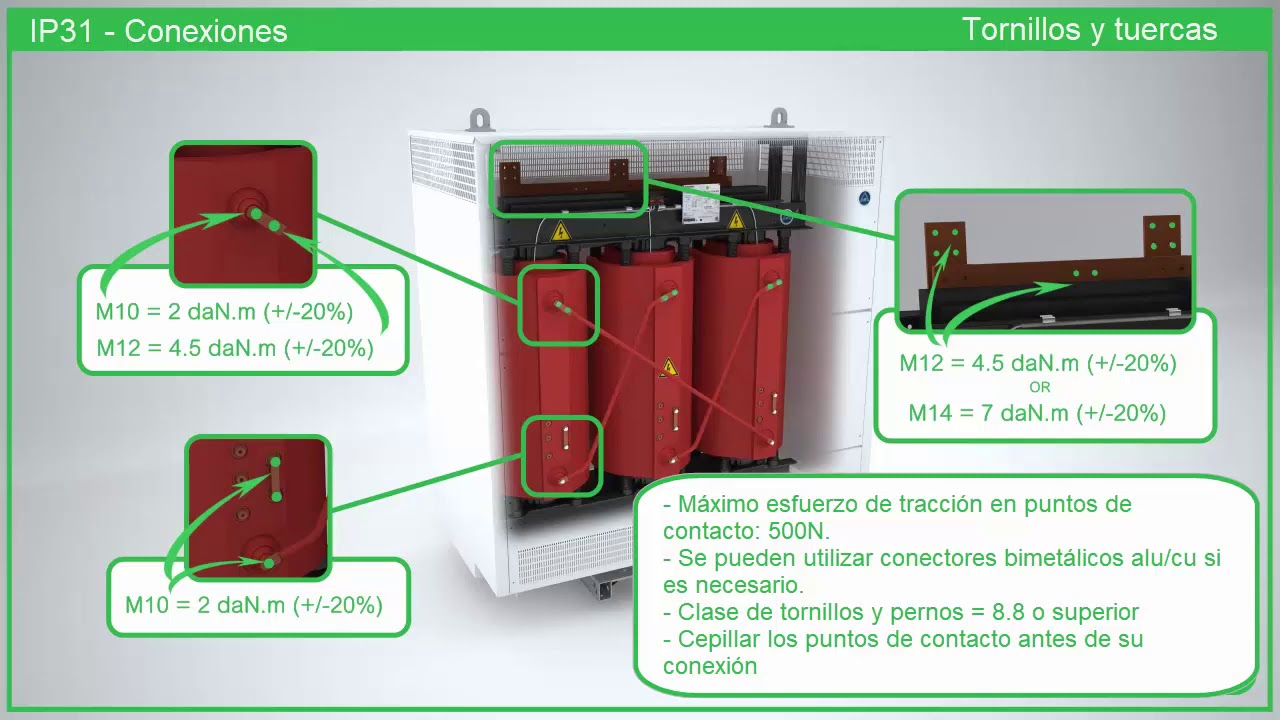 Transformador Trihal - IP31 - Conexiones | Schneider Electric - YouTube