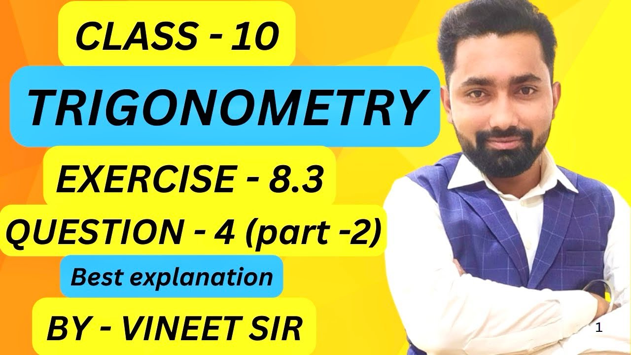 Question 4 of Exercise 8.3 trigonometry class 10 | class 10 ...