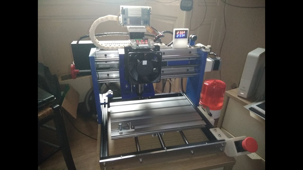 milling alluminium cnc 3018 mod - YouTube