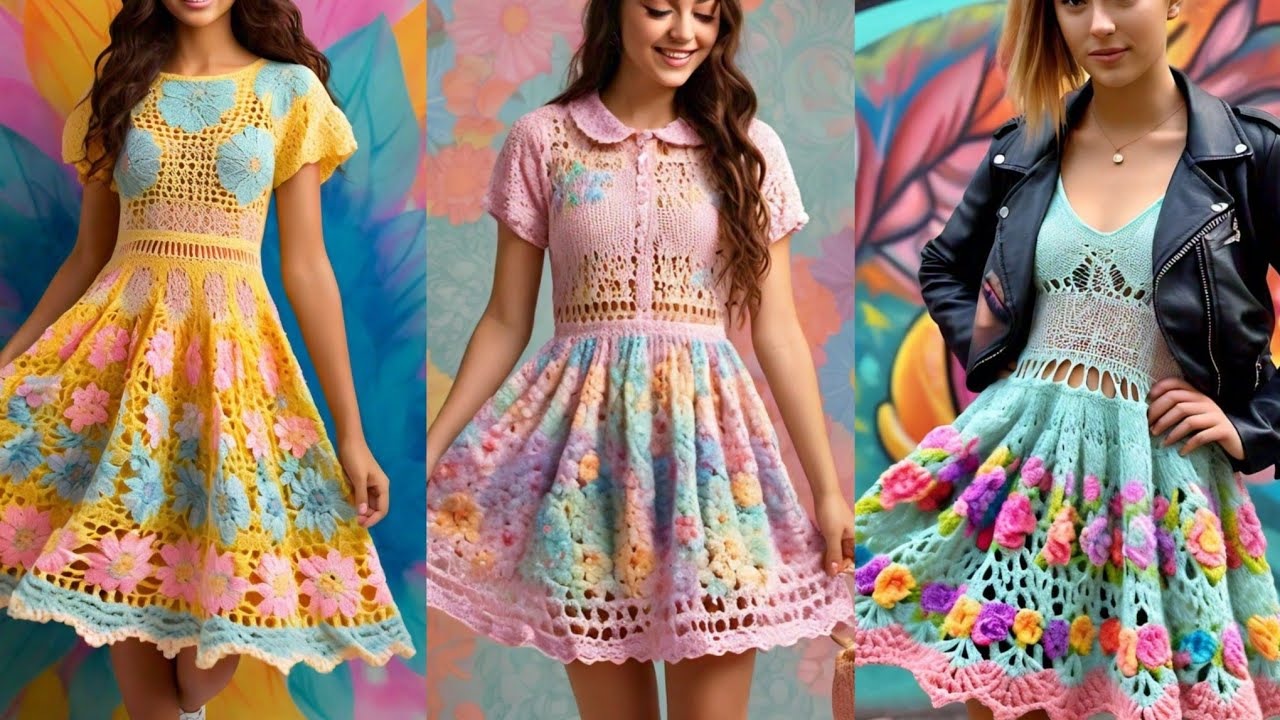 Gorgeous And Stunning Free Crochet Pattern Crochet Skater Dresses ...