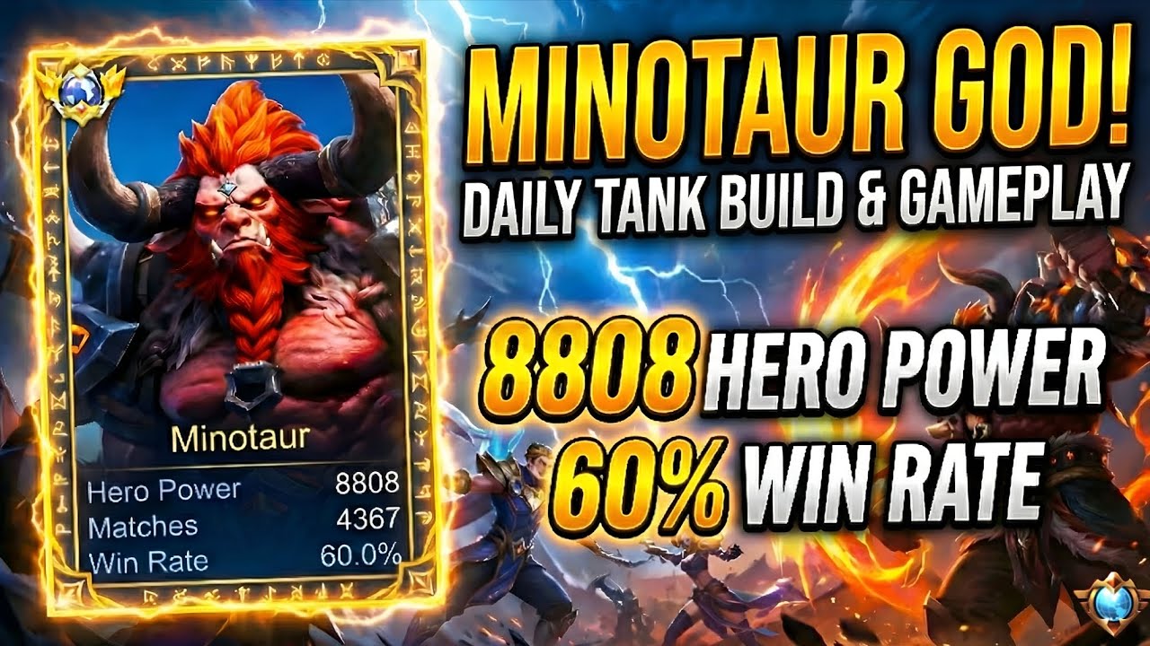 TOP GLOBAL MINOTAUR GOD BUILD! 60% WIN RATE BEST ROAMER 2026 - MLBB ...