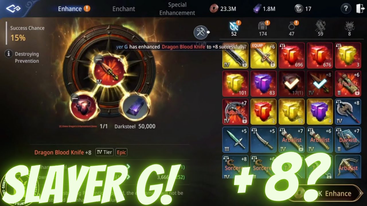 MIR4 CRAFTING EPIC TO LEGENDARY? SECONDARY WEAPON! +8 #mir4 #mir4global ...