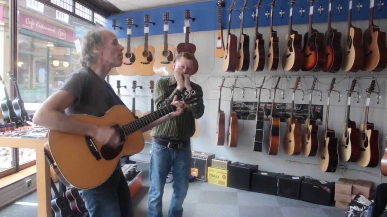 Brooks Williams & Steve Lockwood performing in Millers Music Centre ...