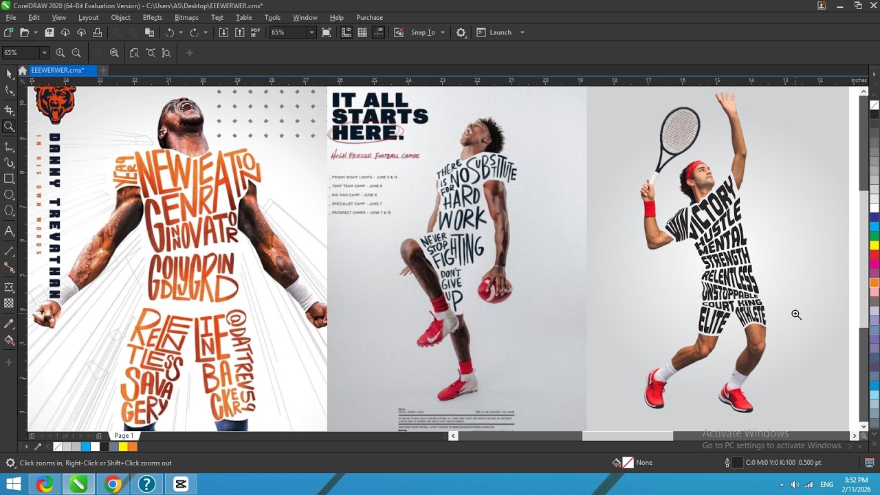 Turn Text into Athlete Shape Design | Advanced Typography Effect - YouTube
