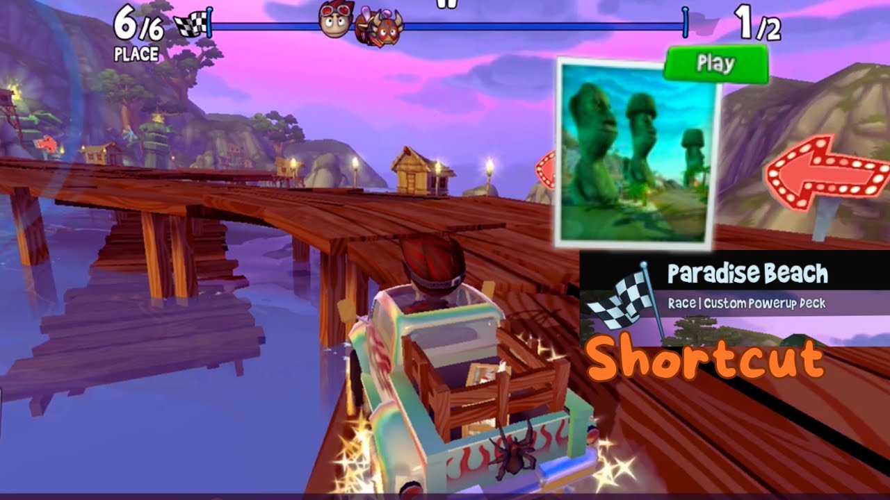 Secret Shortcut of Paradise Beach map | Beach Buggy Racing 2 🏖🏁 ...