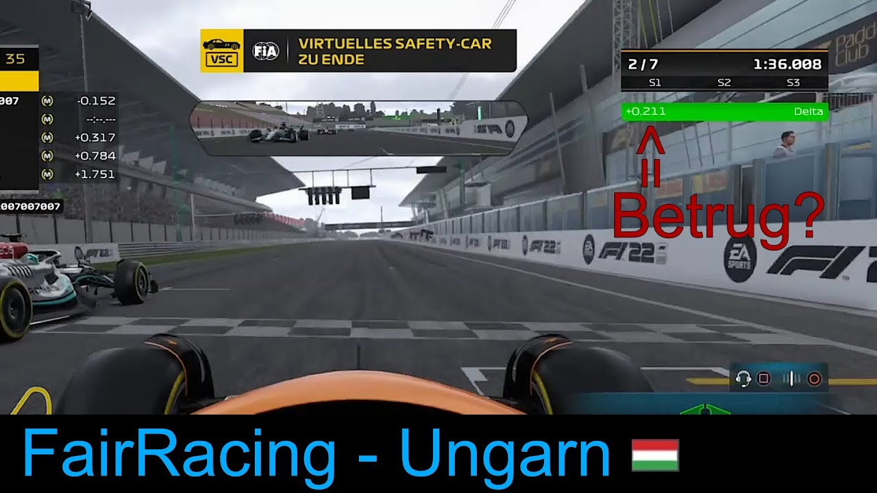 Betrug? | FairRacing Ungarn Highlights (F1 22 S1) - YouTube