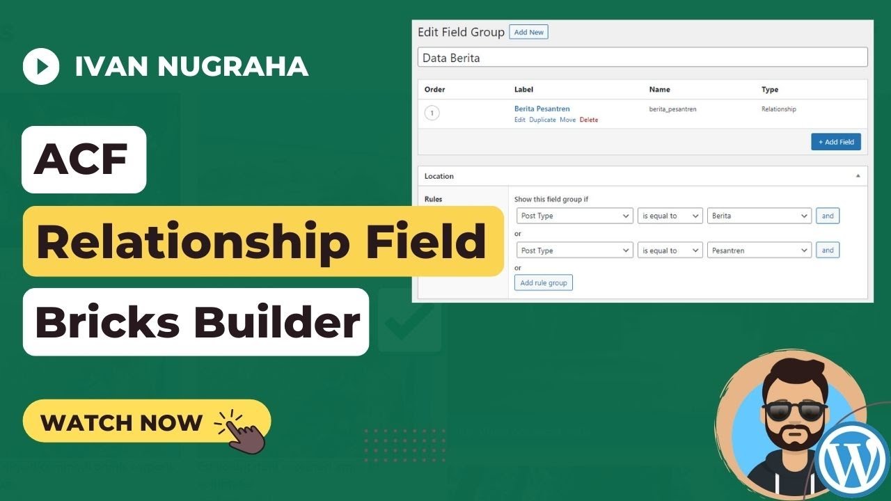 Bricks Builder for Wordpress: ACF Relationship Field - YouTube