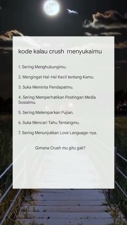 kode kalau crush mu juga menyukaimu #shorts #status #statuskekinian ...