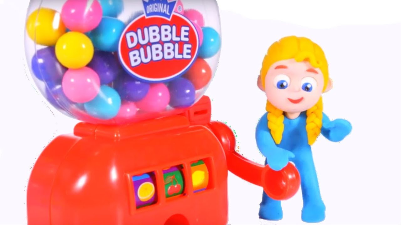 Kids Playing With A Gumball Machine Cartoons For Kids - YouTube