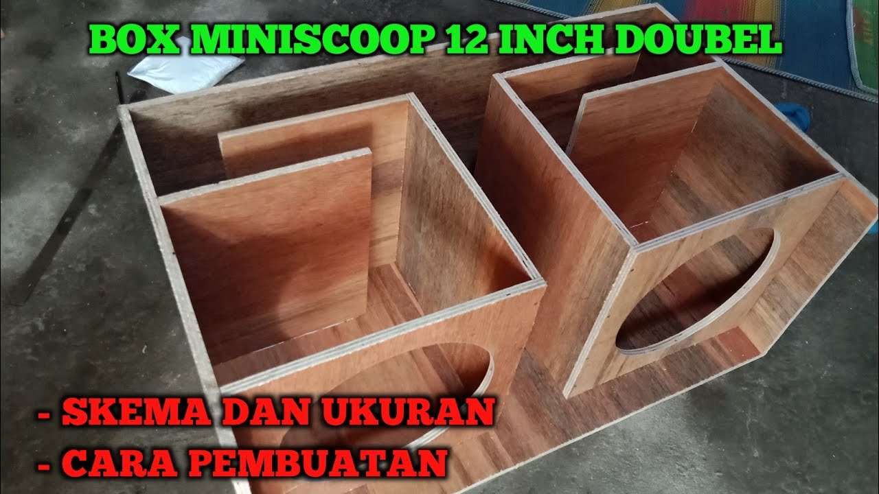 CARA PEMBUATAN BOX MINISCOOP 12 INCH DOUBLE DENGAN MUDAH || BESERTA SKEMA DAN UKURAN NYA ...