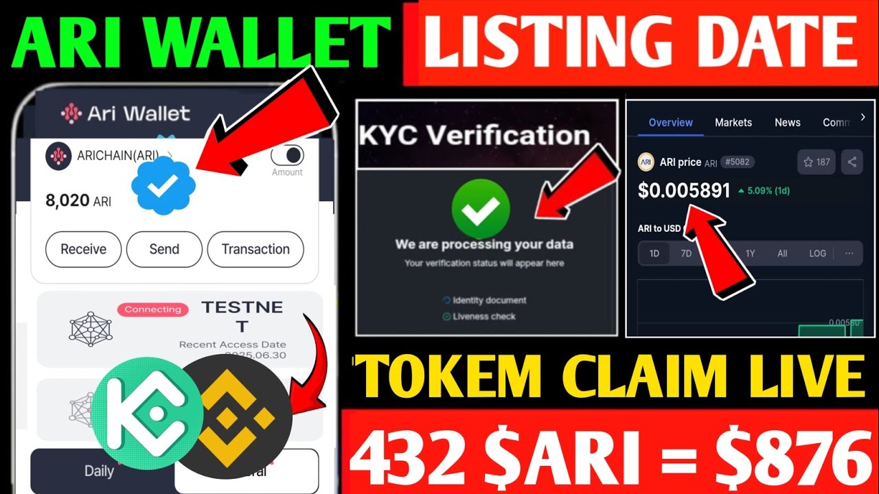 Ari Wallet Airdrop Listing Date 😱 | Arichain Airdrop Price Prediction 🤑 ...