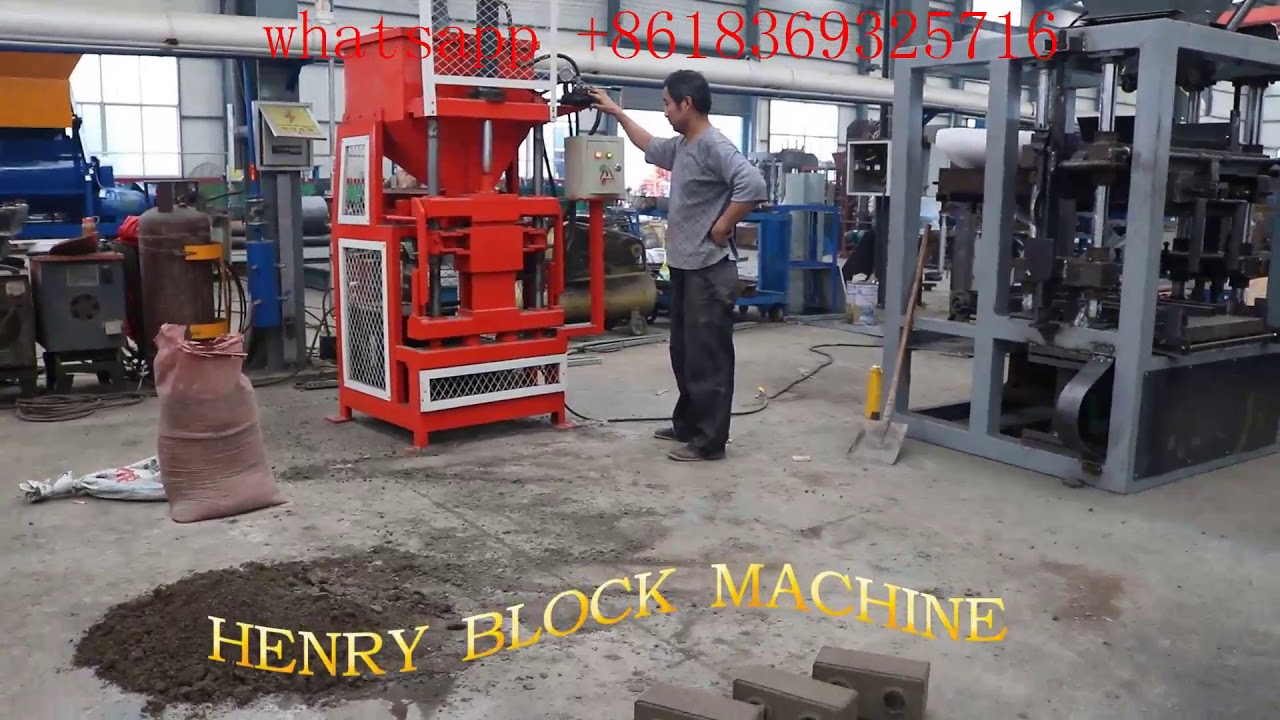 concrete lego brick machine - YouTube