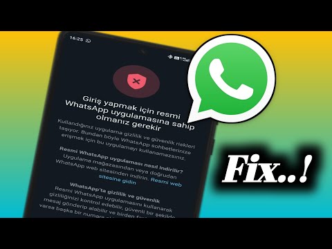 Nasıl düzeltilir? Giriş yapmak için resmi WhatsApp uygulamasına sahip olmanız gerekiyor. 2026