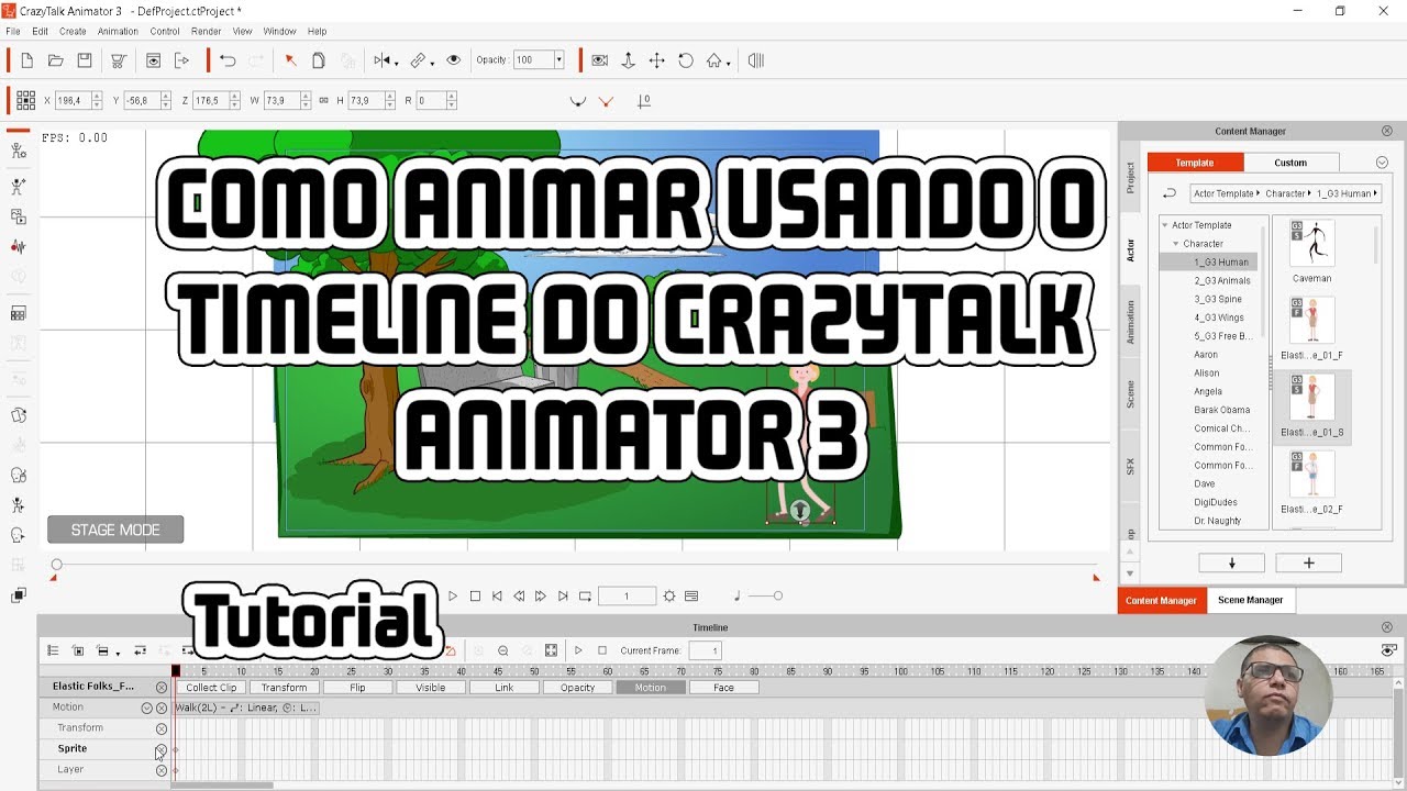 COMO ANIMAR USANDO O TIMELINE DO CRAZYTALK ANIMATOR 3 - TUTORIAL - YouTube