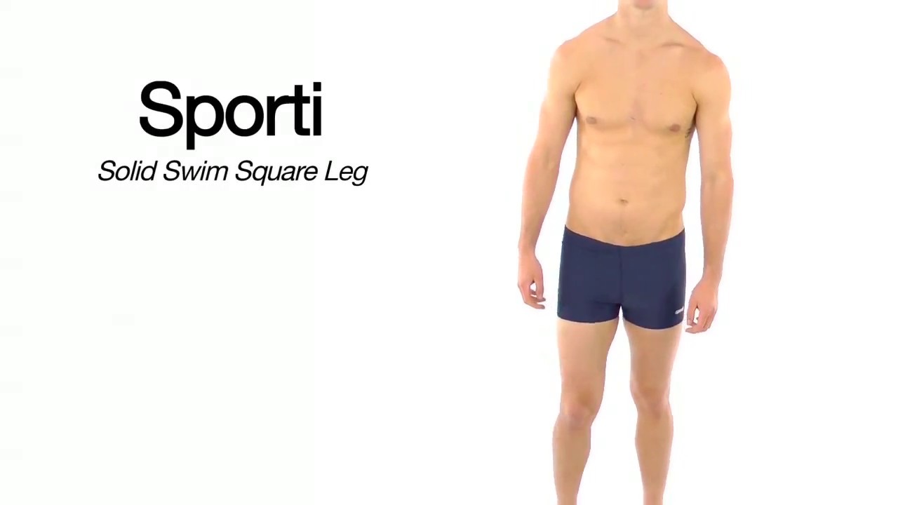 Sporti Solid Swim Square Leg Swimsuit (24-44) | SwimOutlet.com - YouTube