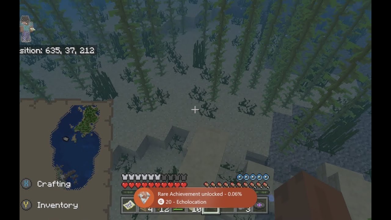 Minecraft one pickle, two pickle, sea pickle, four & echolocation achievements - YouTube