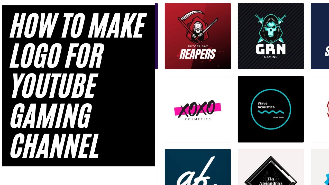 HOW TO MAKE LOGO FOR YOUTUBE GAMING CHANNEL FOR FREE IN 5 MINUTES - YouTube