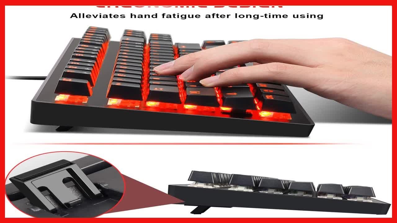 Mechanical Gaming Keyboard - MK1 RED LED Backlit Mechanical Keyboards ...