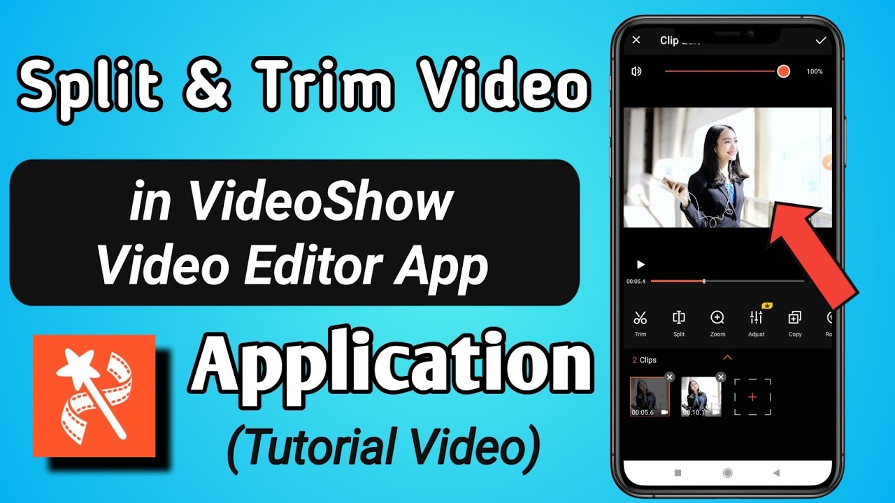 How to Split & Trim Video in VideoShow Video Editor App - YouTube