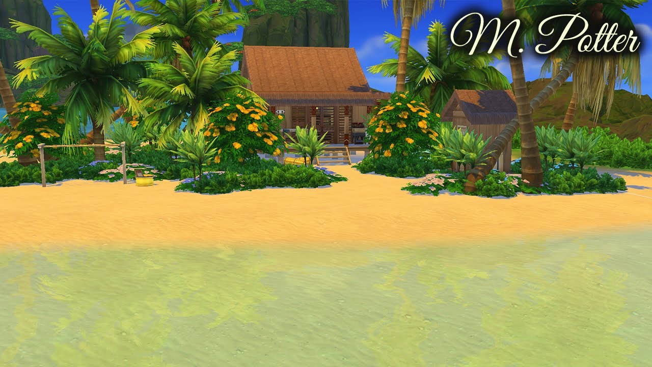 The Sims 4: 🏝️ Sulani Key Point Hut 🏝️ (No CC)//Speed Build - YouTube