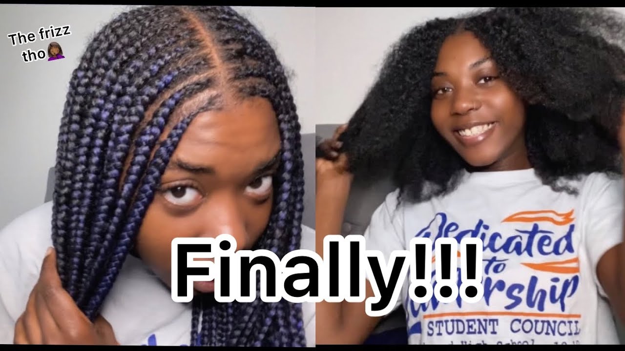 Taking Down My Braids + Wash and Twist Out!!!! - YouTube