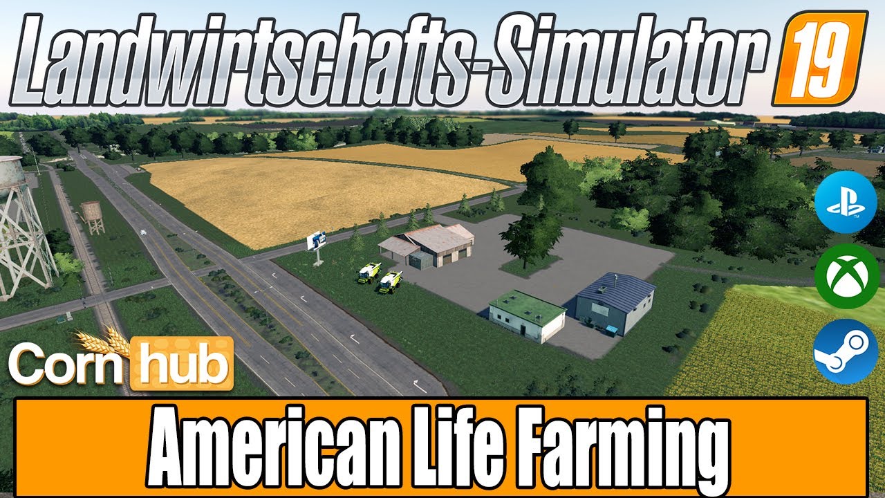 Large American Maps Fs19 MIDWEST USA 4x MAP Green Valley Nebraska By