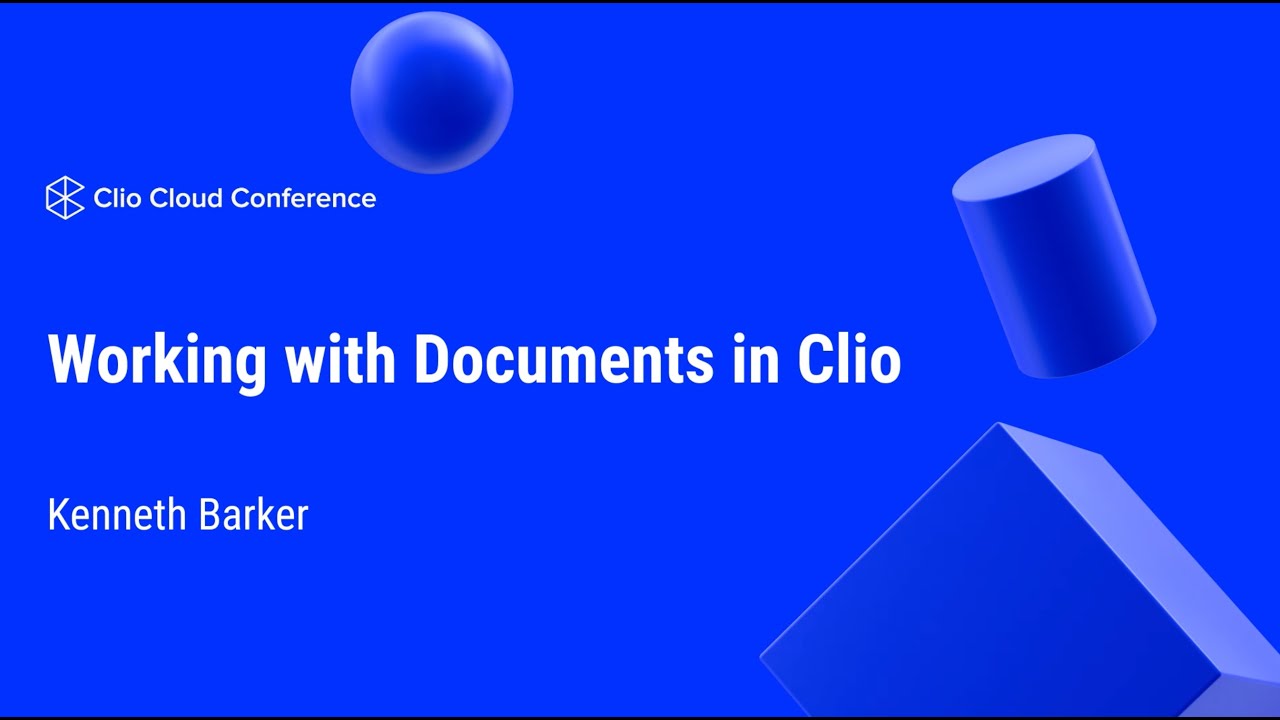 Working with Documents in Clio - YouTube
