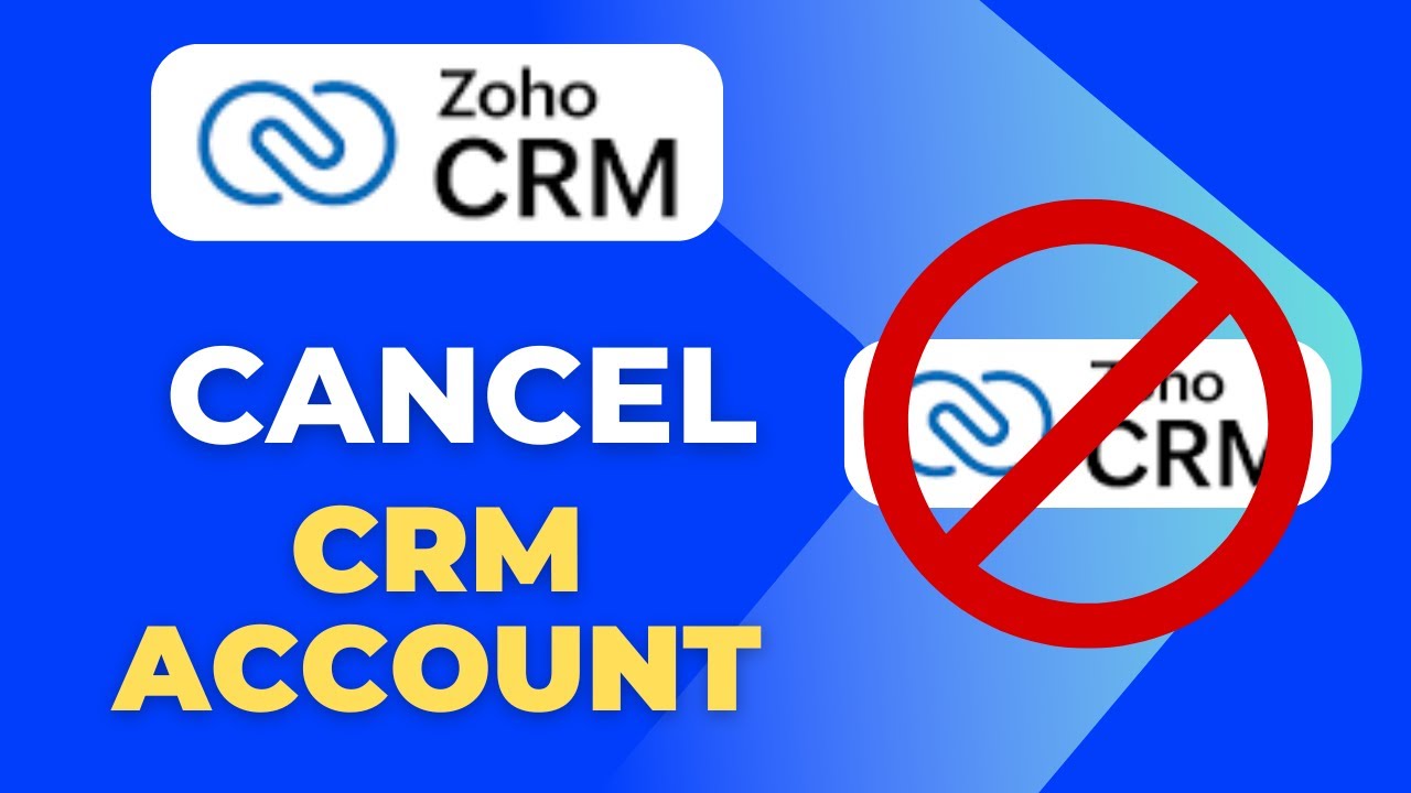 How To Delete Zoho CRM Account - YouTube