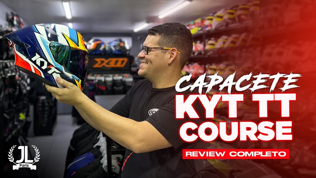 CAPACETE KYT TT COURSE APRESENTAÇÃO / REVIEW COMPLETO / JL PARTS - YouTube