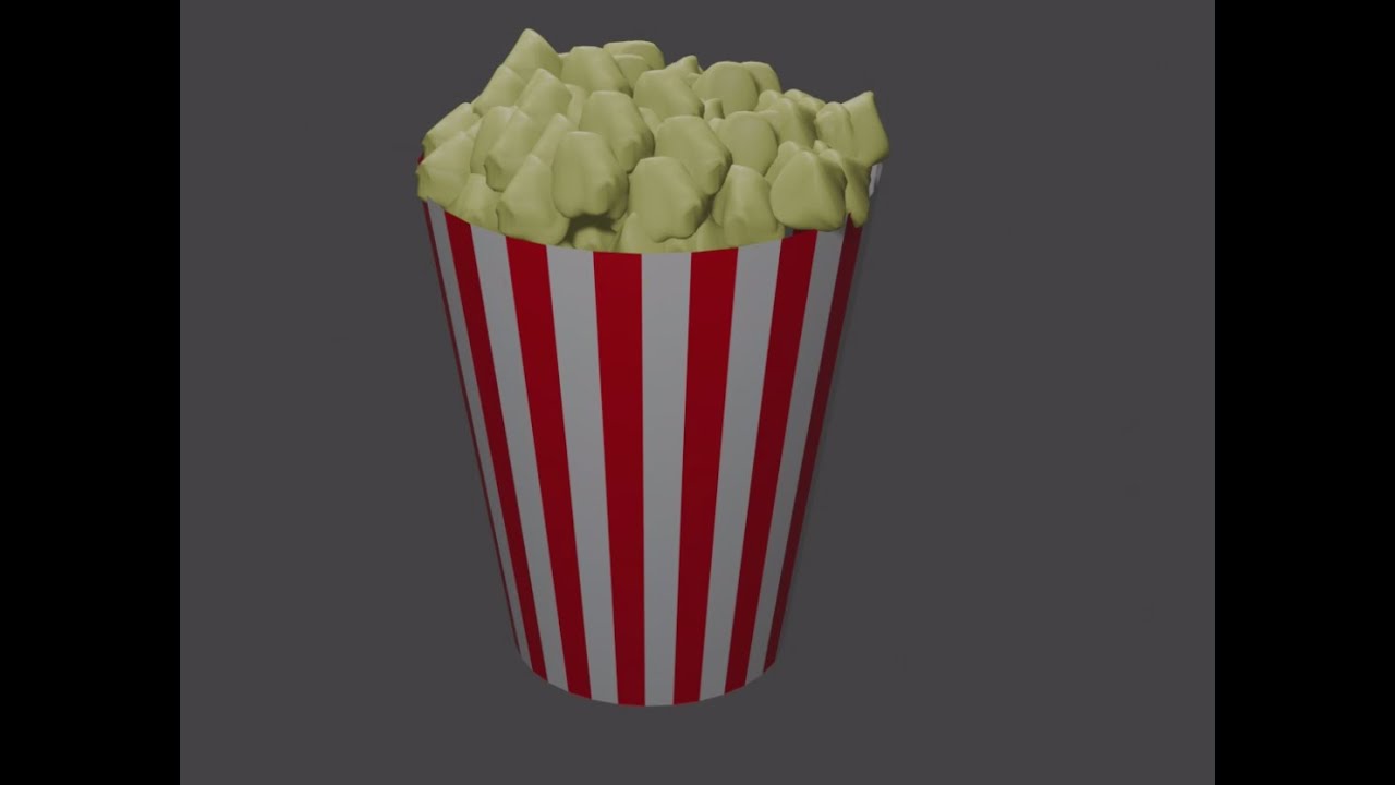How to make a bucket of popcorn in blender (for beginners) - YouTube
