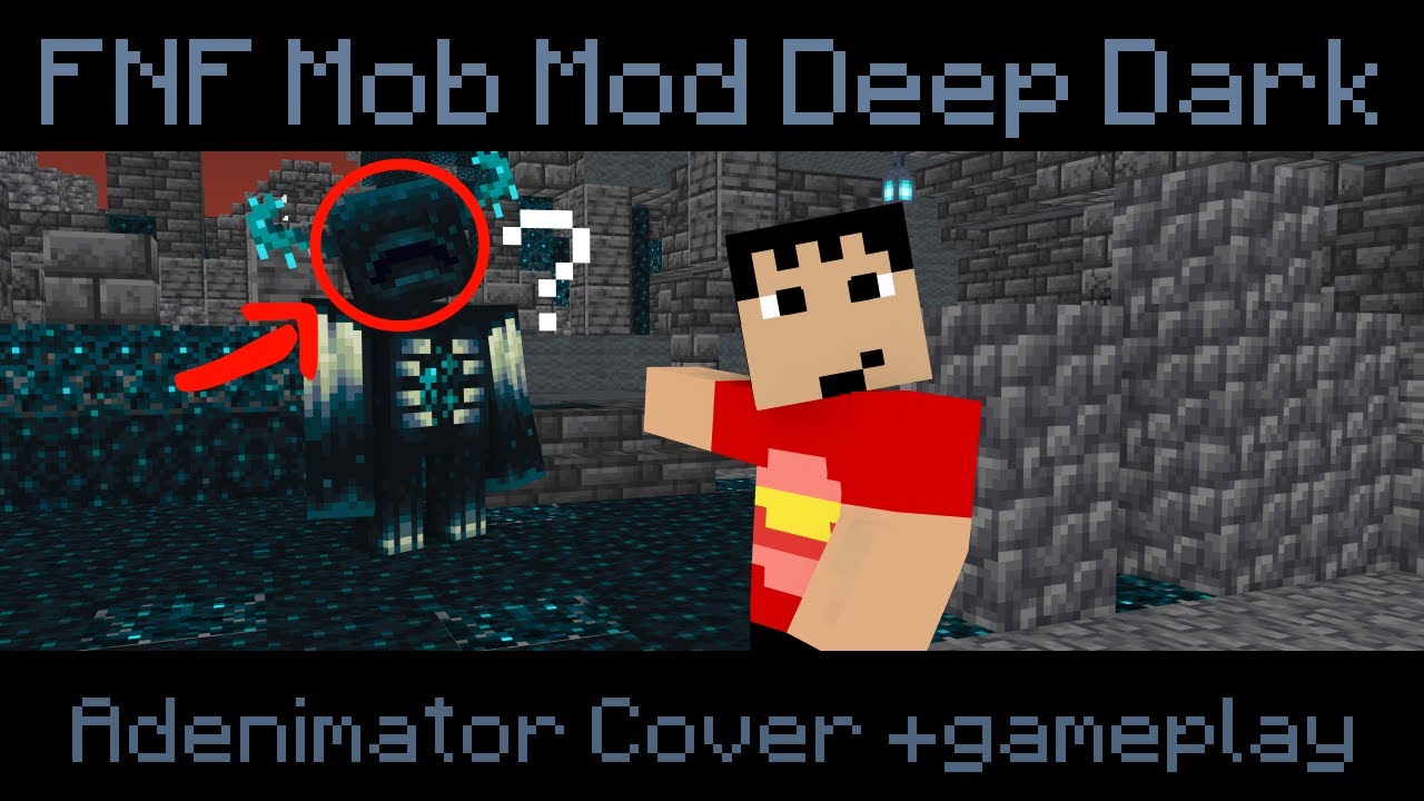 FNF Mob Mod - Deep Dark Cover Adenimator with Gameplay V1 - YouTube